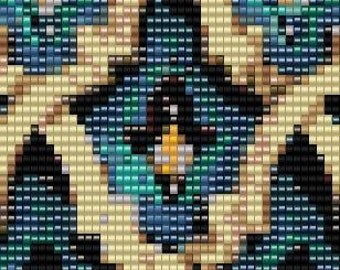 Bali Flower Peyote Bracelet Beading Pattern for Advanced