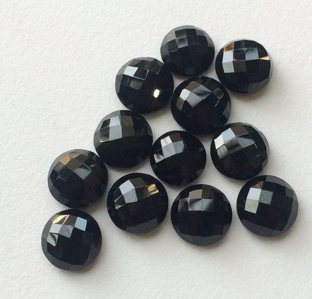 Black Onyx Cabochon Black Onyx Gems Onyx RoseCut Gemstones