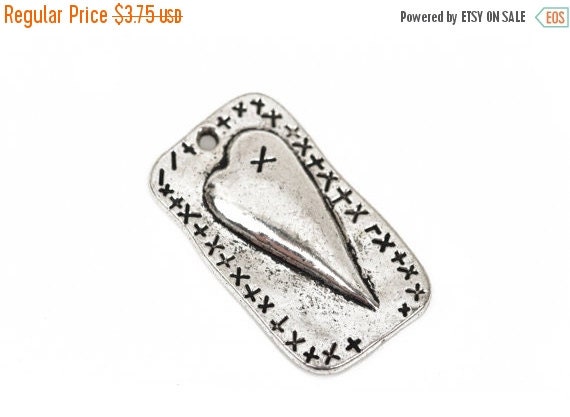 10 MENDED HEART Charm Pendants silver metal broken by SmartParts