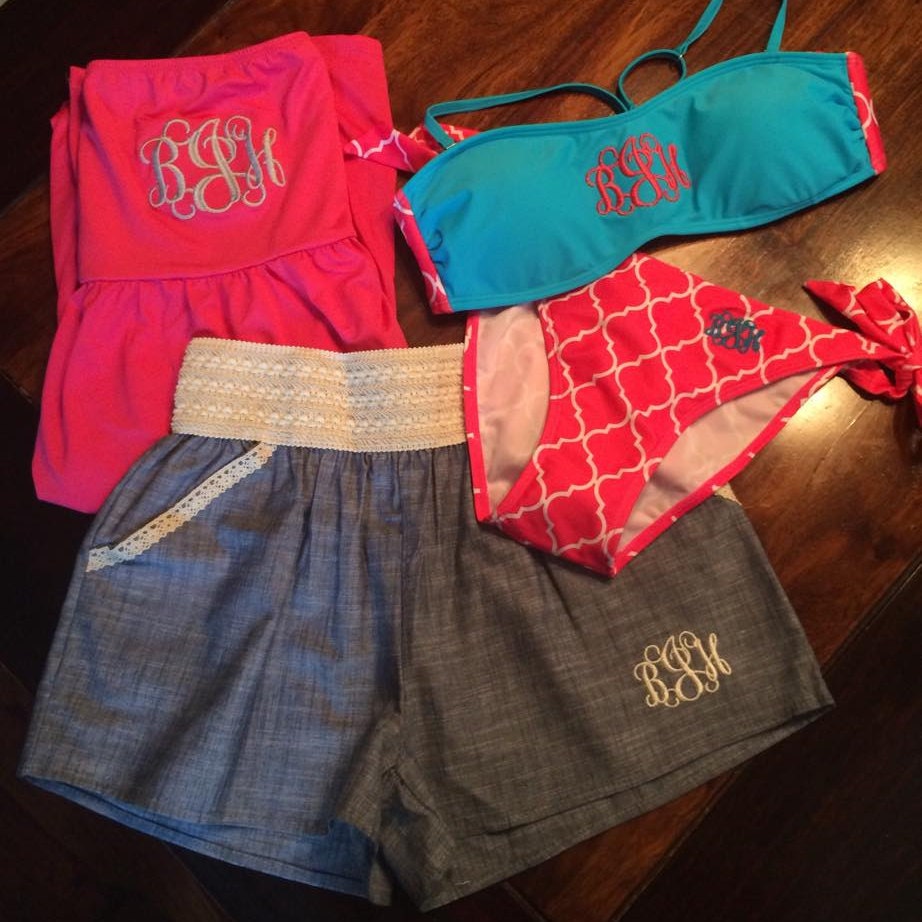 Custom Monogrammed and Embroidered Items by Wee3busybees on Etsy