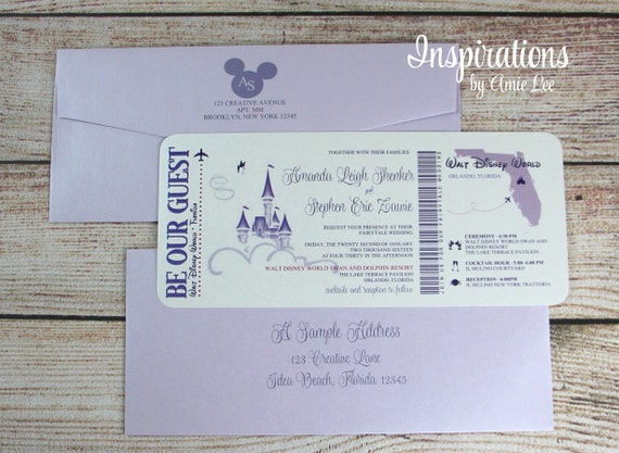 Disney Wedding Invitations Disney Wedding Invitations