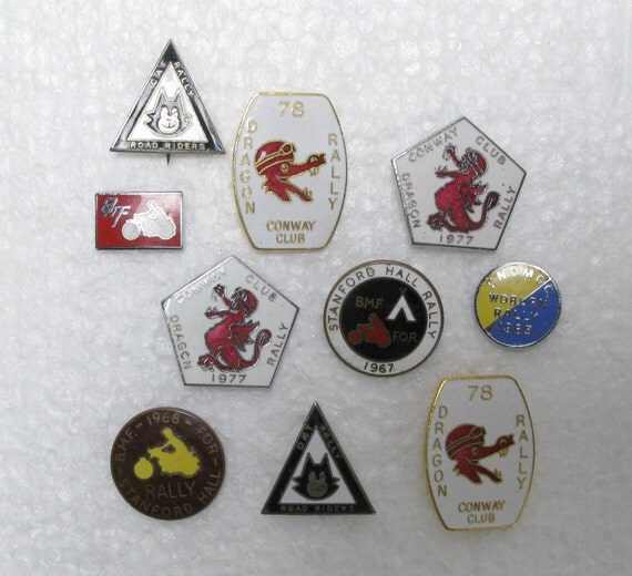 10 Motorcycle Badges Dragon Rally Badges Rally Badges Motor