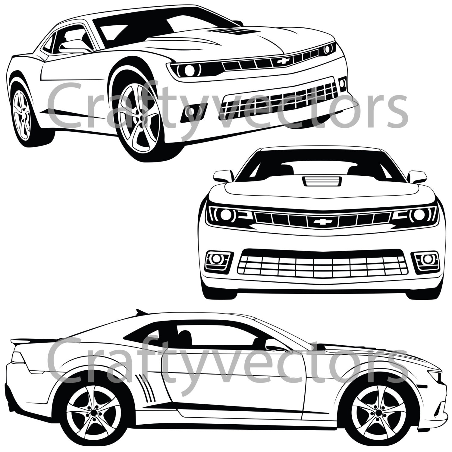 Chevrolet Camaro 2015 Vector File