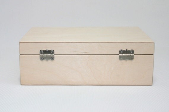 Wooden Box for DIY Projects/ Unfinished Wooden Box / Storage