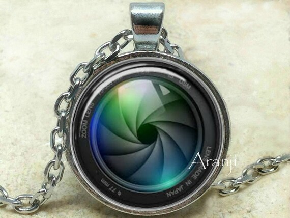 Camera lens art pendant camera necklace camera jewelry