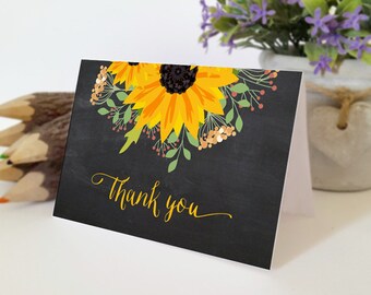 Sunflower thank you | Etsy