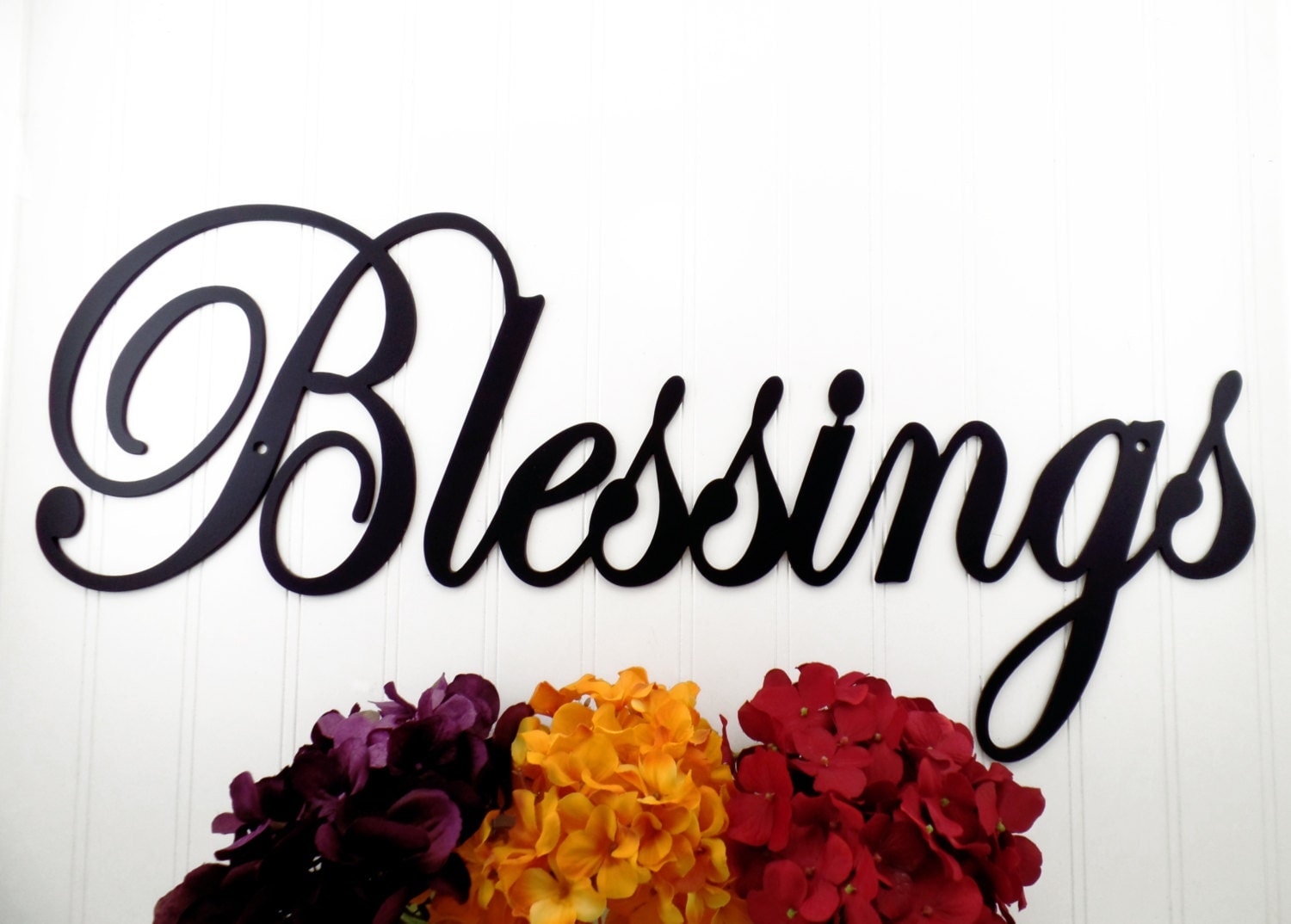 Blessings Metal Sign Metal Wall Hanging by RefinedInspirations