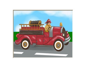 Firetruck nursery | Etsy