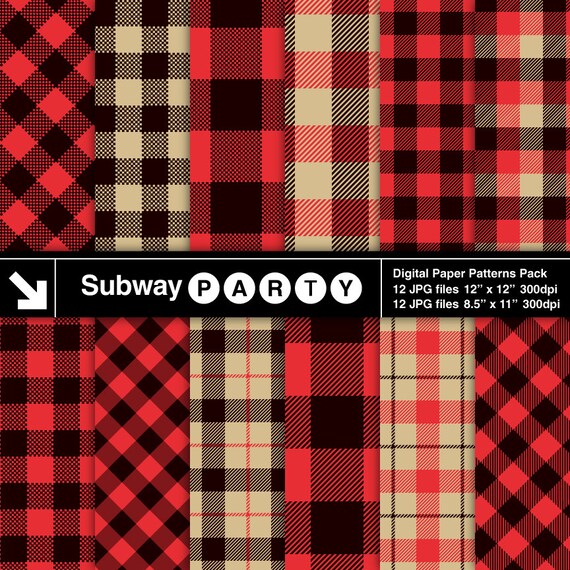 Lumberjack Flannel, Buffalo Check Plaid Red, Black, Khaki Gingham ...