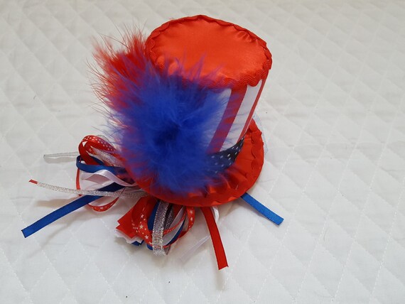 Uncle Sam Patriotic Fascinator Mini Top Hat for by MyBuddyBling