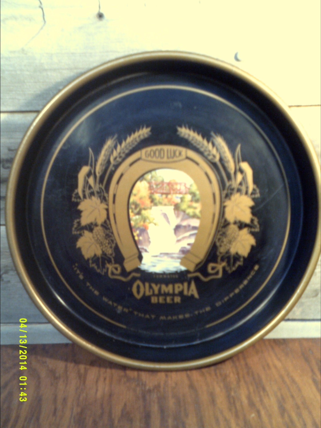 Vintage 1972 Olympia Beer Metal Serving Tray, Olympia Pub Tray, Metal ...
