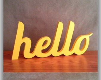 Hello sign | Etsy