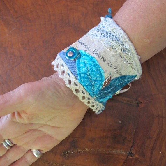 Statement Bracelet Fabric Cuff Friendship Bracelet