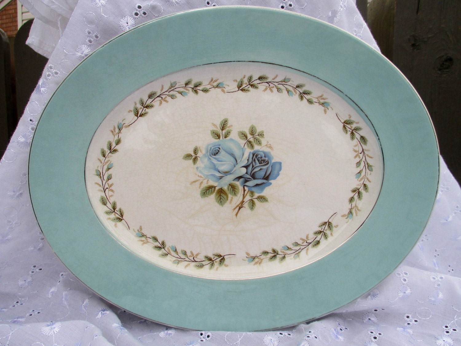 Barratt’s Delphatic White, Vintage China, China Serving Platter, 1950’s ...