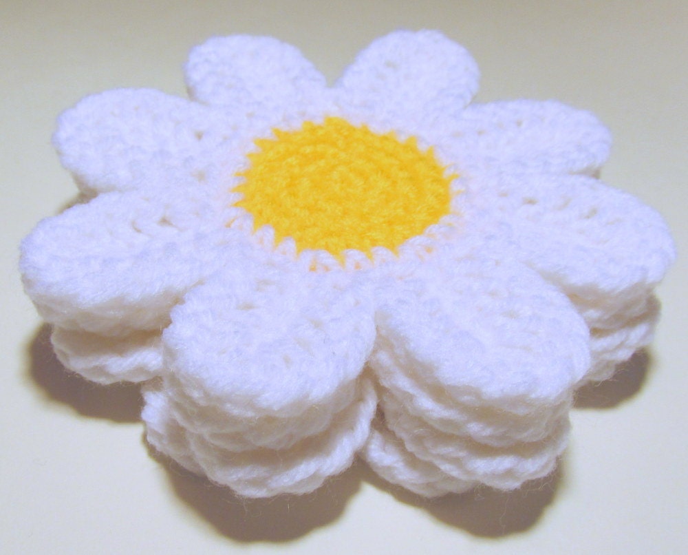 Daisy Coasters PDF Crochet Pattern INSTANT DOWNLOAD
