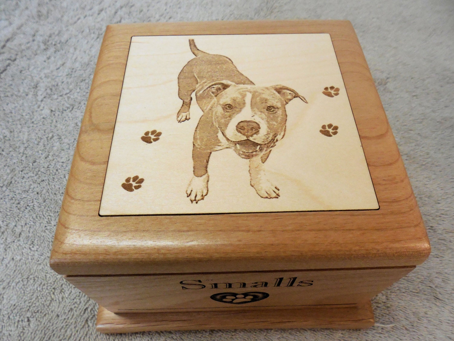Medium Sized Pet Urn Laser Engraved