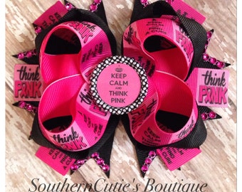 Think pink bows | Etsy