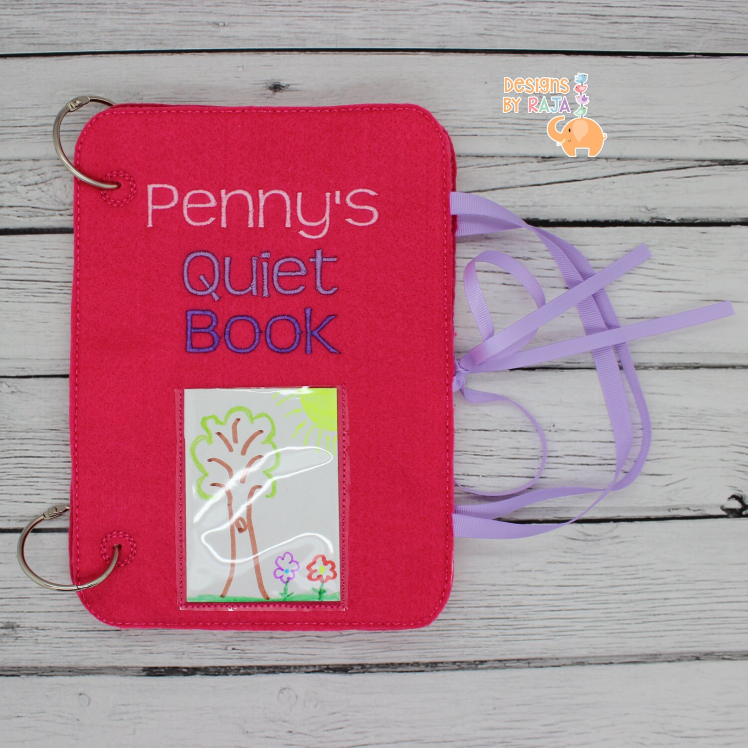 Customized Quiet Busy Book covers with clear by DesignsByRAJA