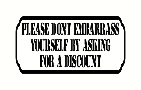 Dont ask for a discount small funny office auto shop