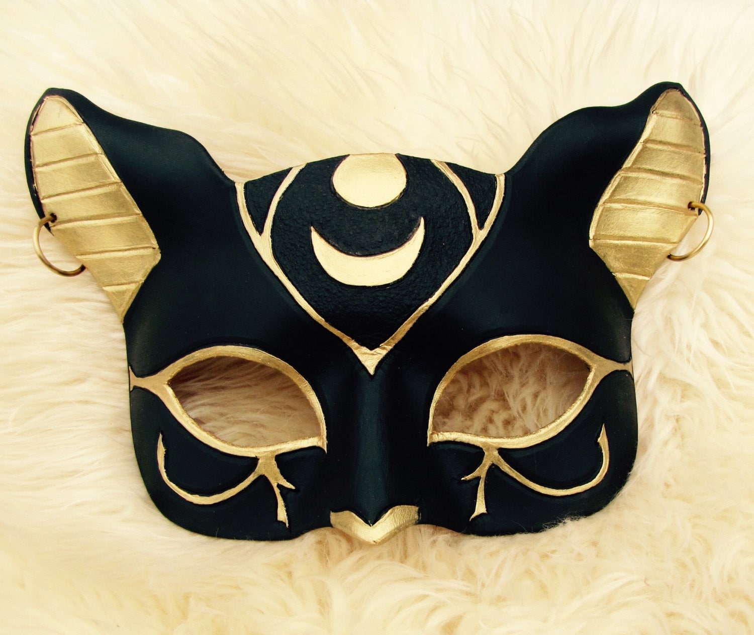 Egypt Cat Masks BATEST Egyptian Cat Figurine, Black And Gold Candle
