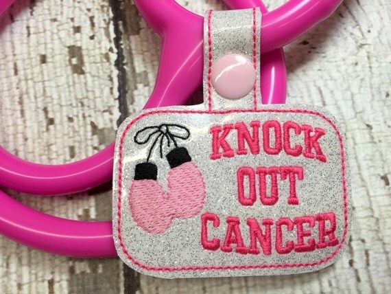Knock Out Cancer Awareness Boxing Gloves by Nanashandmadebaby