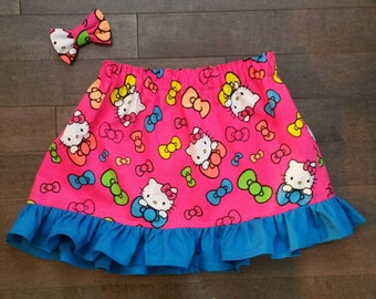 Items similar to Hello Kitty skirt (6-12) on Etsy