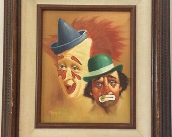 Sad clown art | Etsy