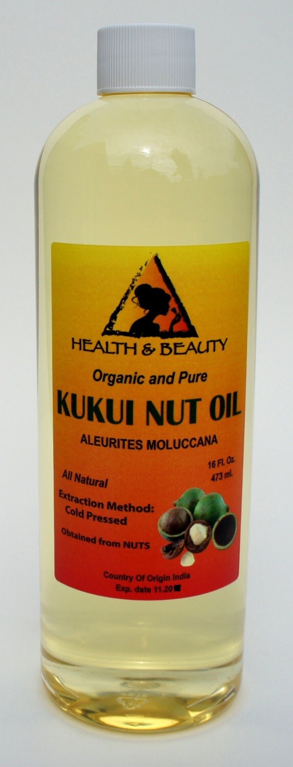 16 oz KUKUI NUT OIL Organic Carrier Cold Pressed by HBOilsCenter