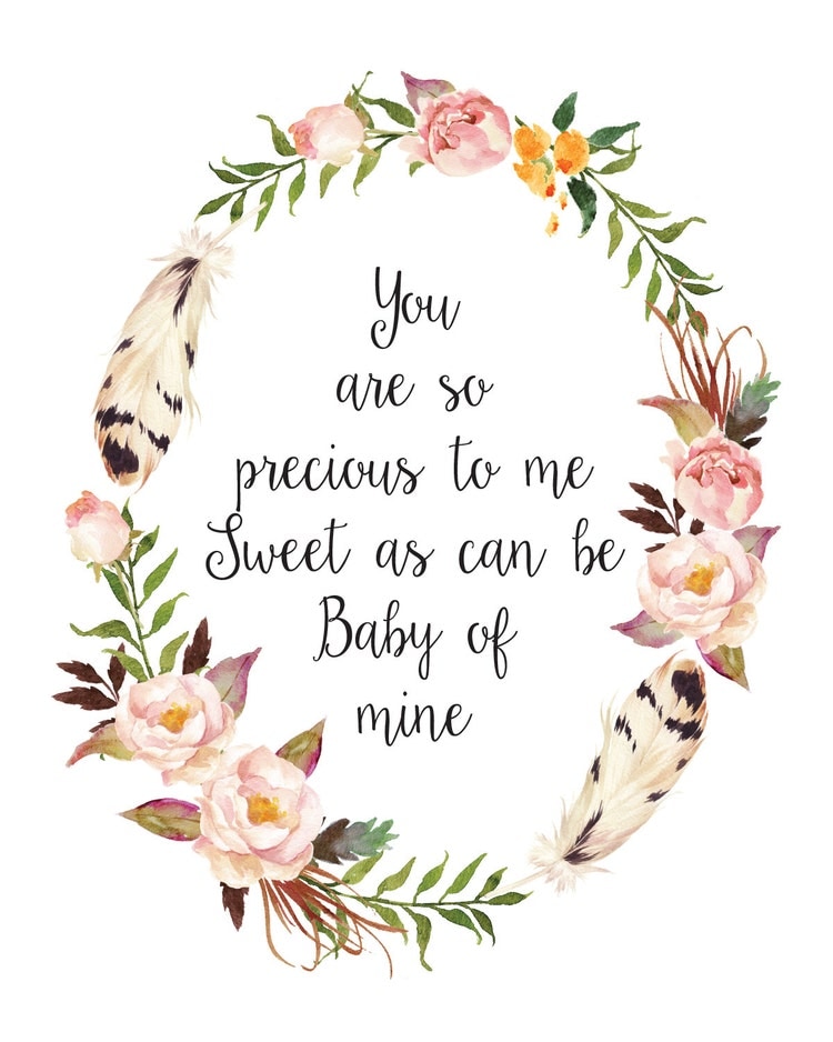 You Are So Precious To Me Sweet As Can Be Baby Of Mine by CraftMei