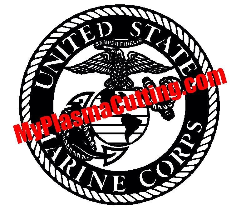 USMC marines logo dxf file for CNC plasma cutting