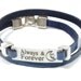 Always and Forever personalized couples bracelets sisters