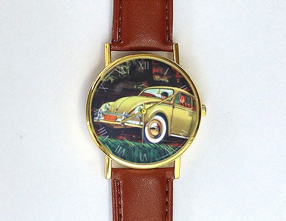 Vintage VW Beetle Watch Ladies Watch Men's by 10northcreative