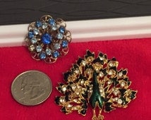 Unique peacock enamel pin related items | Etsy
