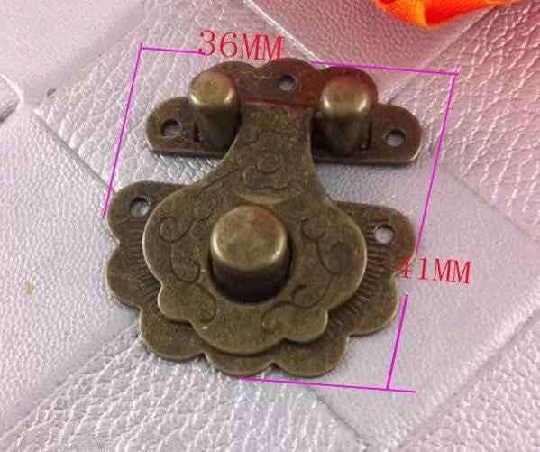 1Pcs 41mmX36mm Wooden jewelry Box LatcheshaspLock by DiySupplyers