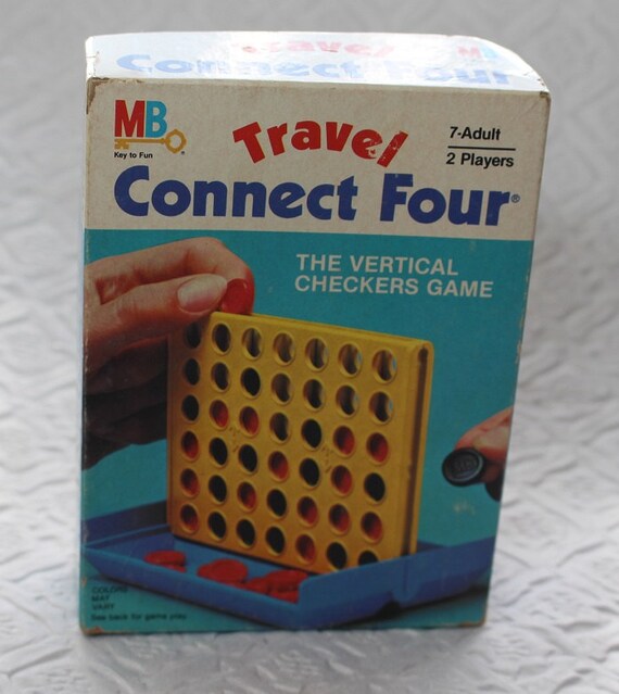 Vintage Travel Connect Four The Vertical Checkers Game