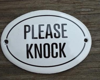 Please knock sign | Etsy