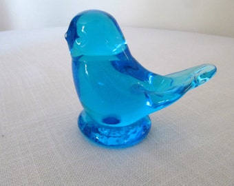 Blue fenton bird | Etsy