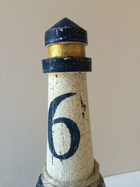 Vintage Nautical Lighthouse Table Number by TheSpecialTouches