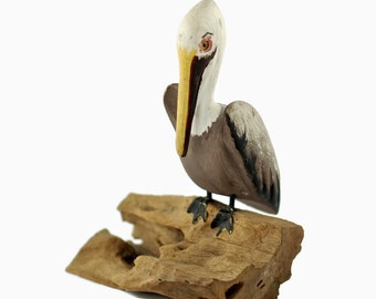Hand carved pelican | Etsy