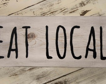 Eat local signs | Etsy