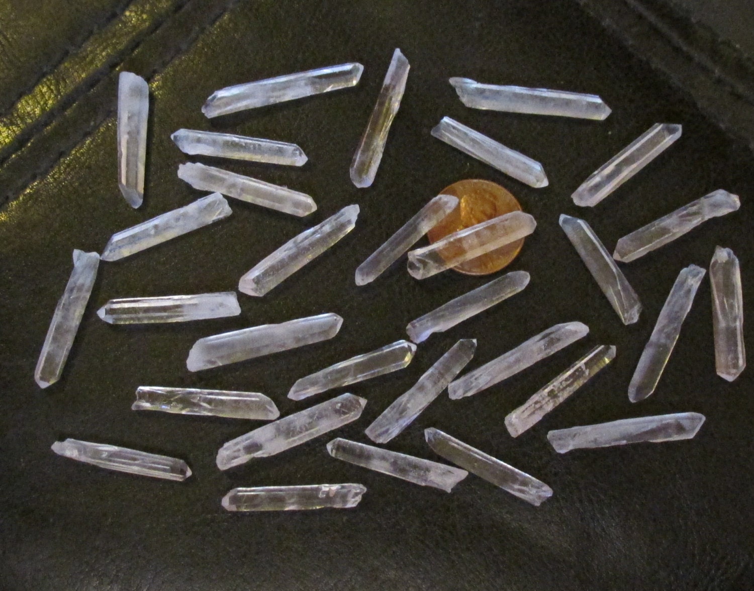 Lot of 10 Mini-Crystals in a choice of sizes- Very small clear/clearish ...