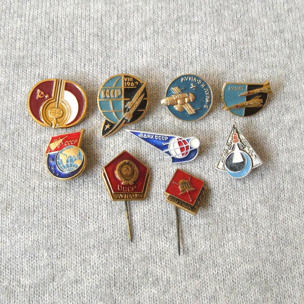 Vintage Space Pins, Cosmos Exploration, Space Badge, Space Collectible ...
