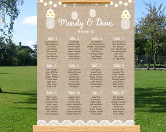 Burlap table numbers | Etsy