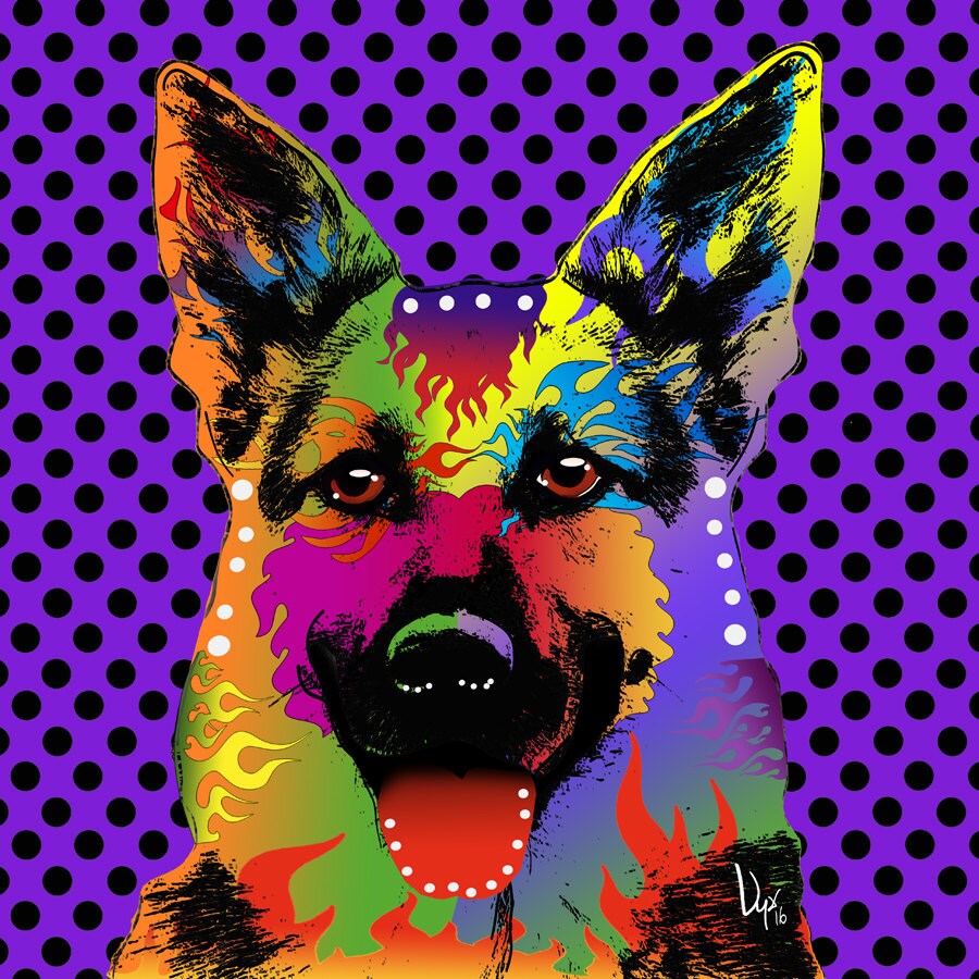 Pet Portrait Pop Art Custom Pet Portrait dog portrait custom