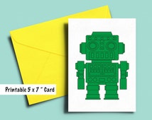 Unique robot greetings card related items | Etsy