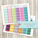 Fitness printable planner stickers / gym stickers for Erin