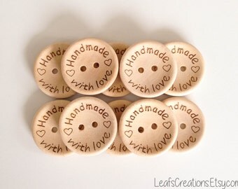 Engraved wood button | Etsy