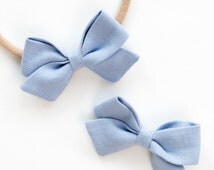 Unique small blue bows related items | Etsy