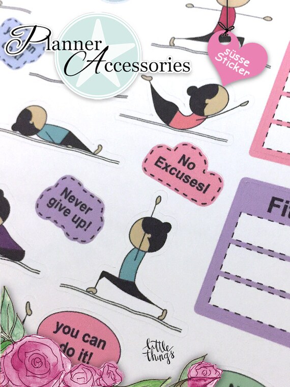 Fitness Stickers Exercise Stickers Workout Stickers Planner