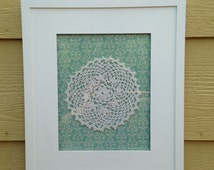 Unique doily frames related items | Etsy